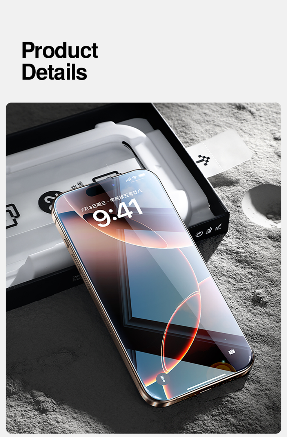 SmartDevil Quick Install Corning Tempered Glass For iPhone 16 Promax/iPhone16Pro/15/14/13/16e HD ...