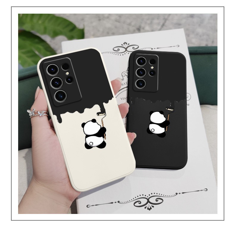 Paint Panda Phone Case For Samsung Galaxy S25 S24 S23 S22 FE Ultra Plus ...