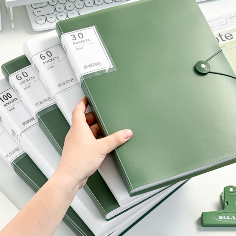 Clear Book Long 30/60/80/100 Pages Clear Folder Presentation Book ...