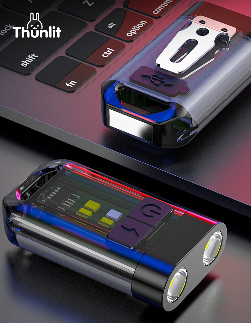 Thunlit Keychain Flashlight Magnetic LED Mini Rechargeable Portable ...