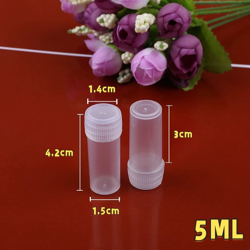 100PCS 5ml Volume Plastic Sample Bottle/ 5ML Small Bottle Vial Storage ...