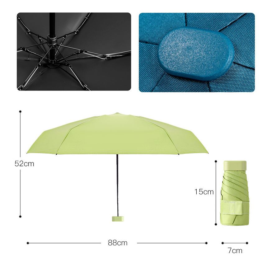 16cm Mini Pocket Umbrella Folding Small Umbrella UV Fibrella Umbrella ...