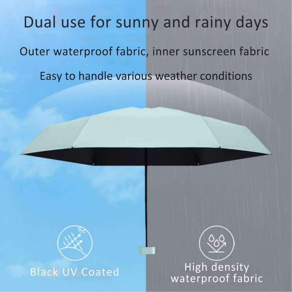 16cm Mini Pocket Umbrella Folding Small Umbrella UV Fibrella Umbrella ...