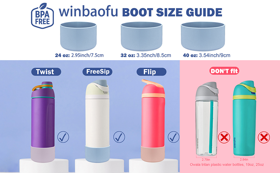 24oz 32oz 40oz owala boot stanley boot Silicone Water Bottle Boot Anti ...
