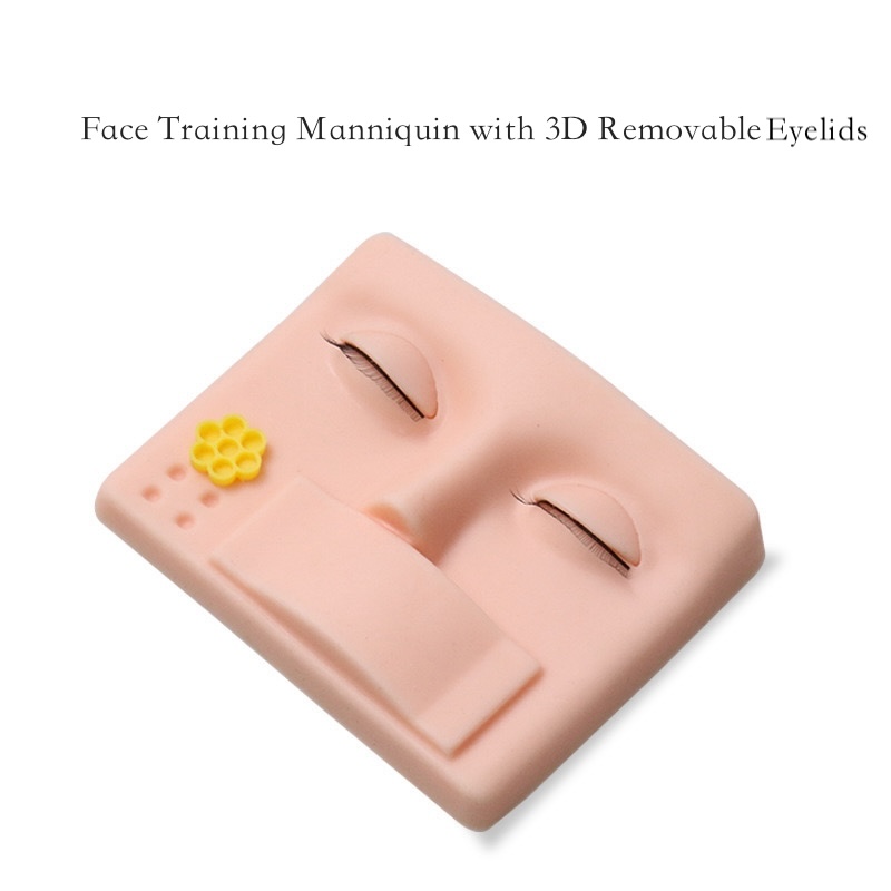 PRAECLARUS 3D Face Training Mannequin False Eyelash Extension Practice ...