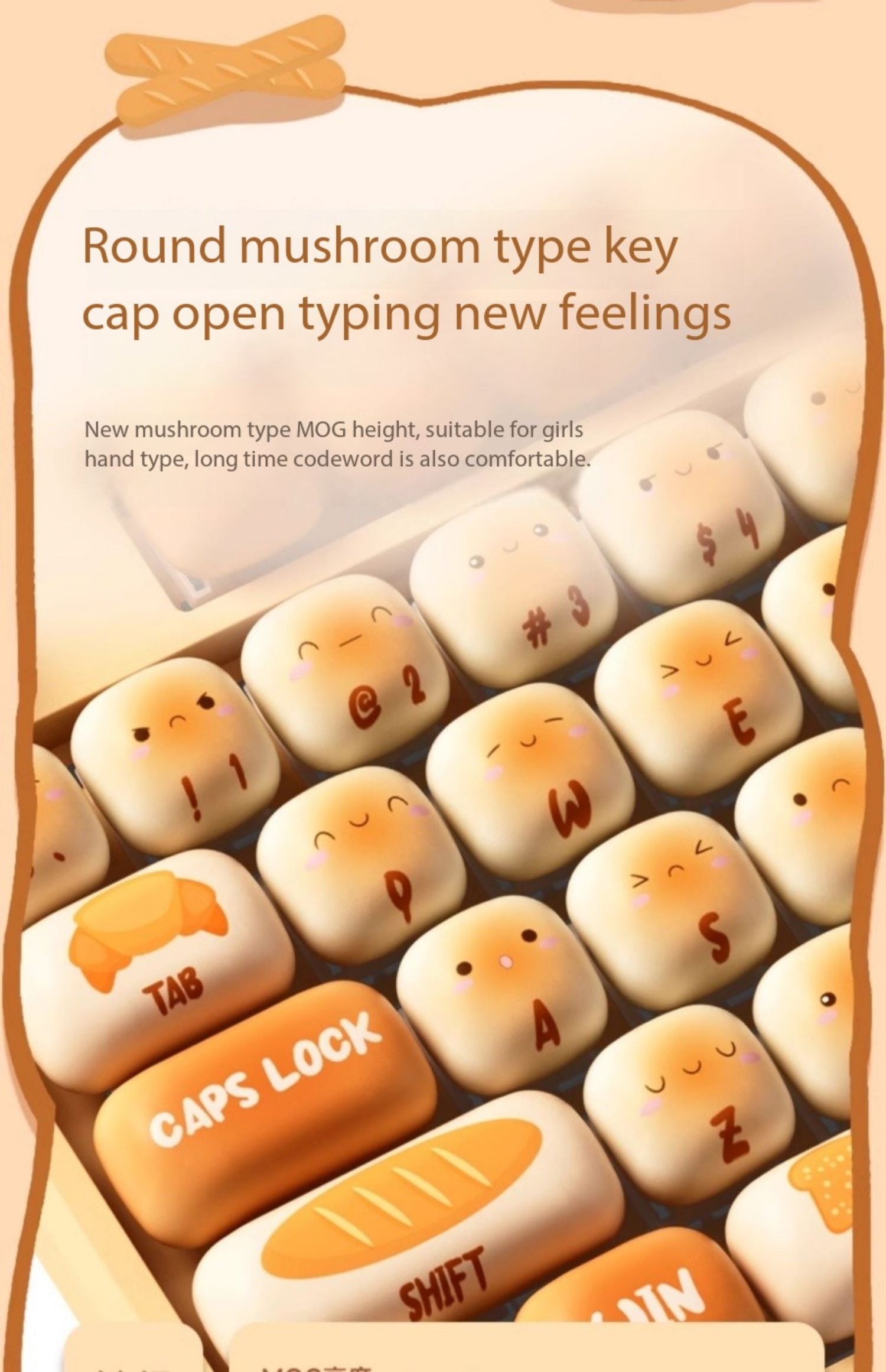 Akko x MonsGeek MG108B Bun Wonderland Multi-modes Mechanical Keyboard ...