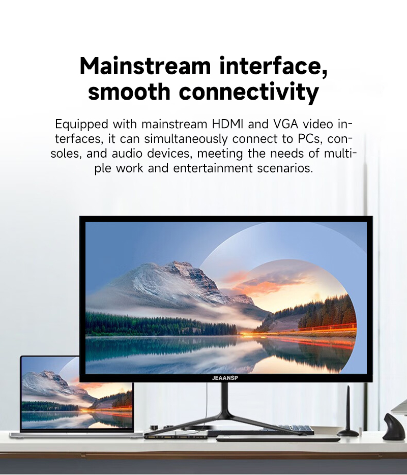 JEAANSP Borderless Ultra-thin Monitor 22"24"25"27 Inch 75Hz 1080P HD PC ...