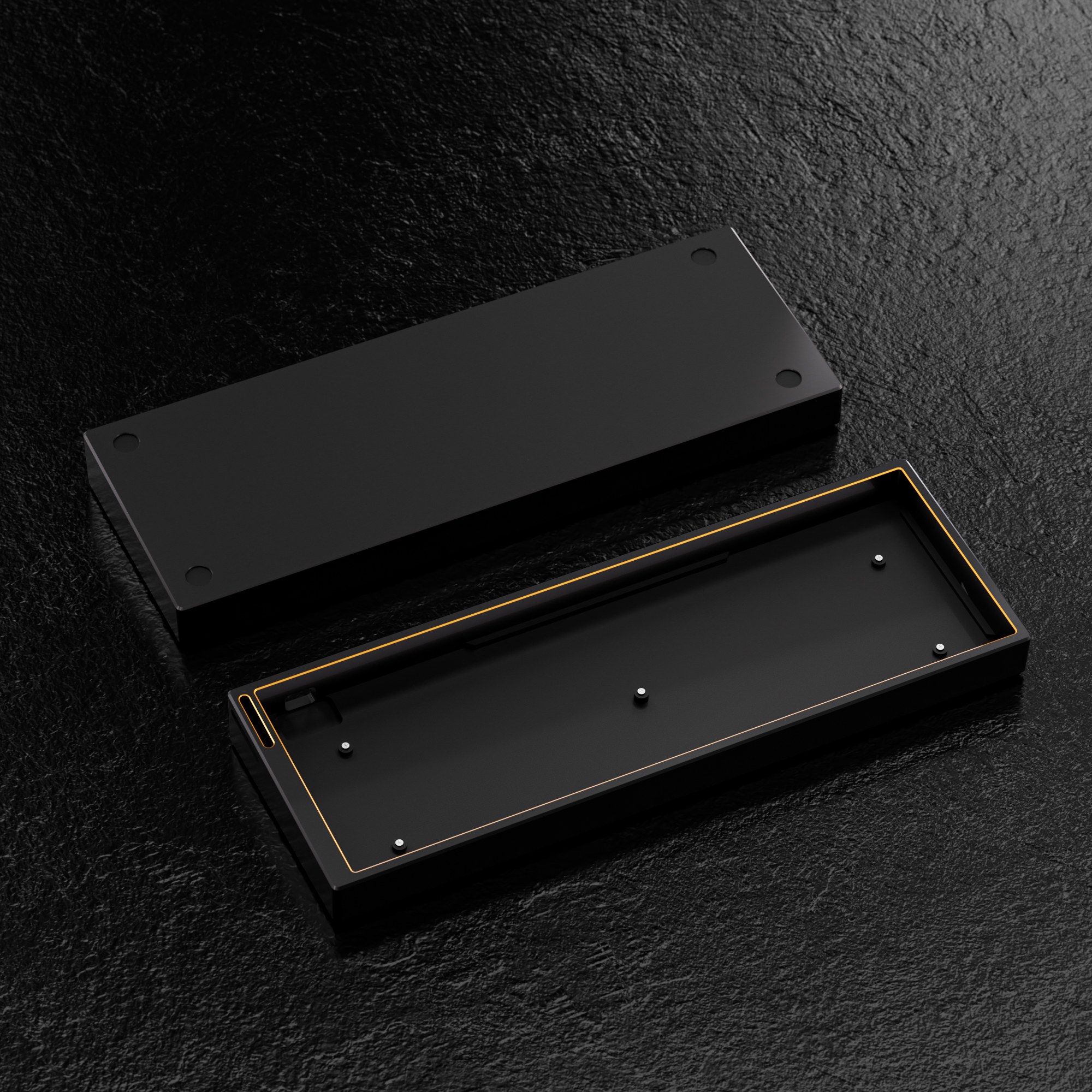 M60/M63 Red / Black Mechanical Keyboard Housing CNC Aluminum Anode ...