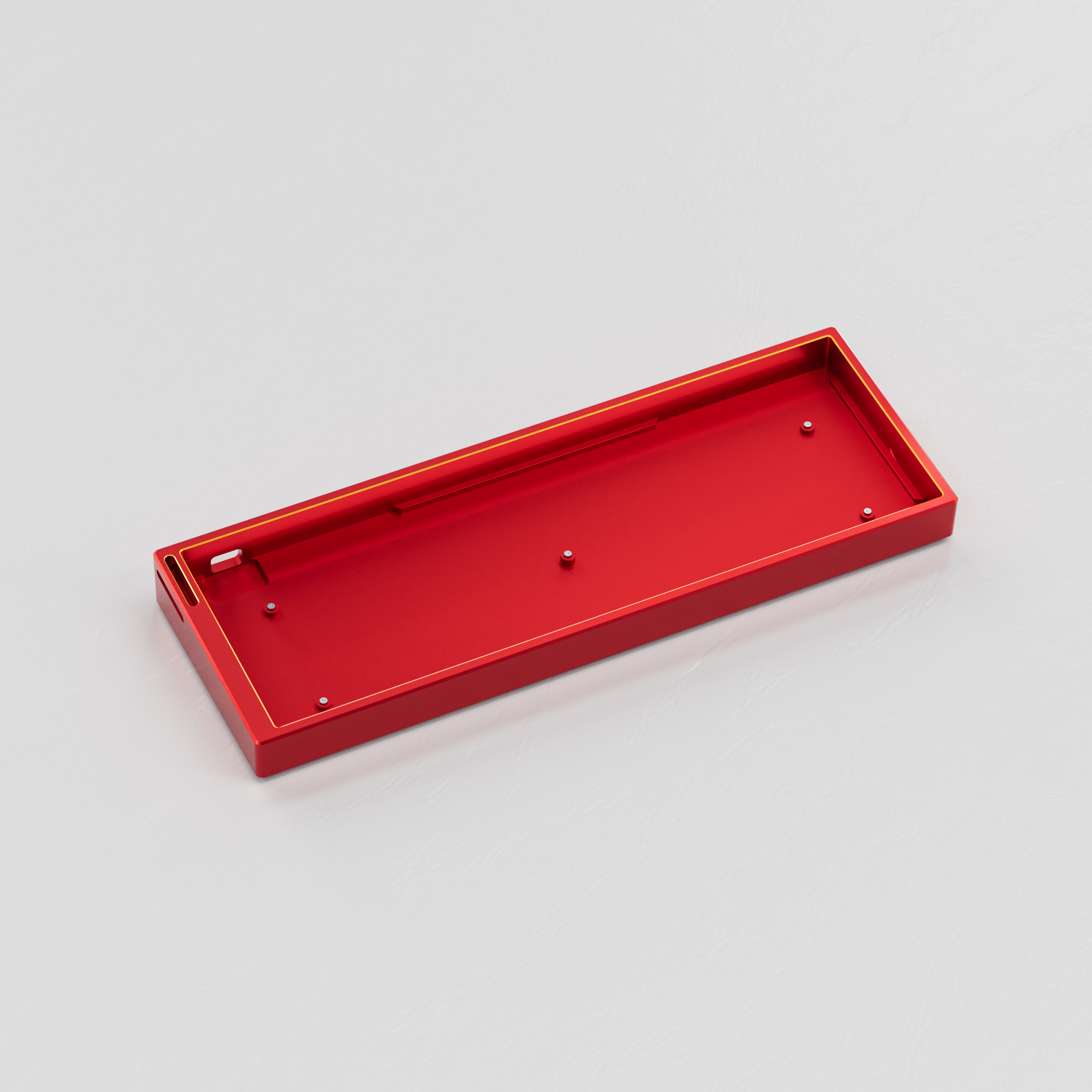 M60/M63 Red / Black Mechanical Keyboard Housing CNC Aluminum Anode ...