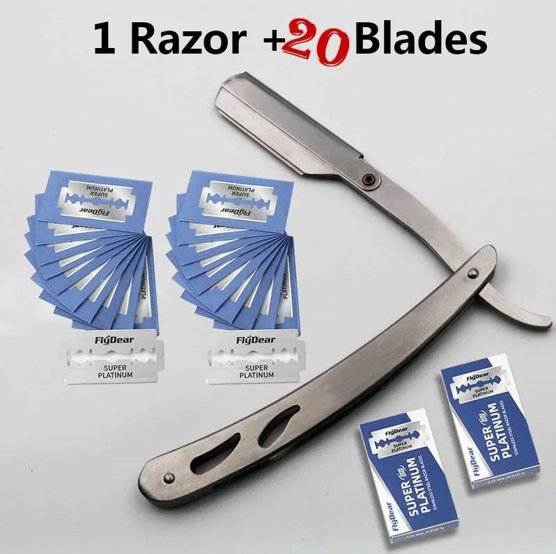 Silver Razor Old-fashioned Razor Manual Men Women Shaving Shaving Razor ...