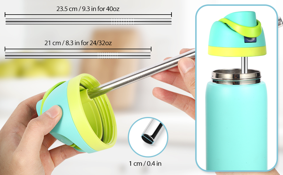 Metal Straw Compatible With Owala FreeSip 16oz 24 oz 32 oz 40 oz, Koala ...