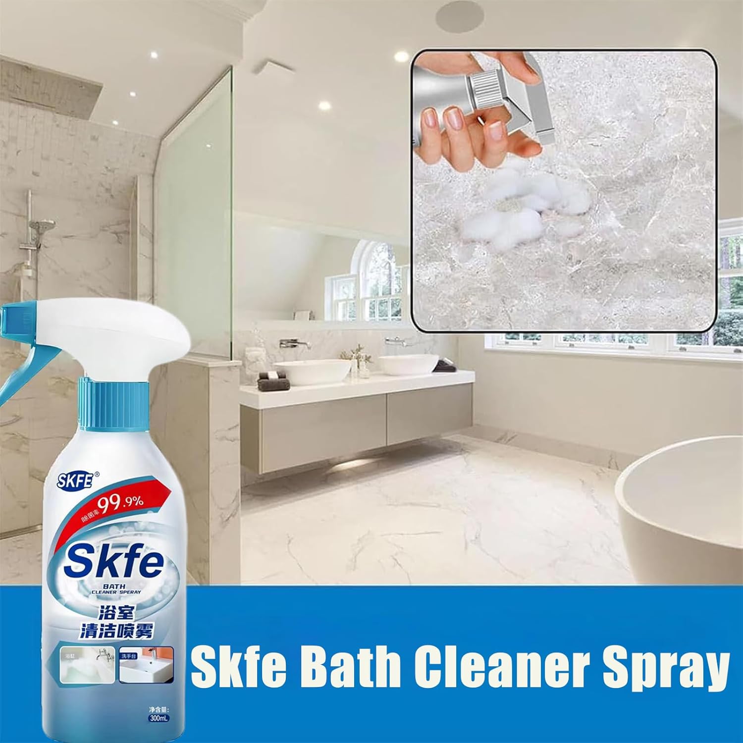 Skfe Cleaner, Skfe Bath Cleaner Spray, Skfe Bathroom Descaler Cleaner ...