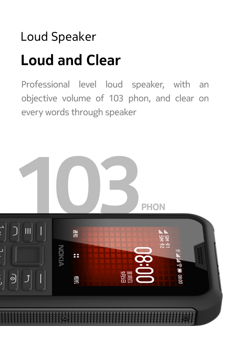 Nokia 800 Tough 4G Phone 2.4 Inches IP68 Water Resistant 43 Days ...