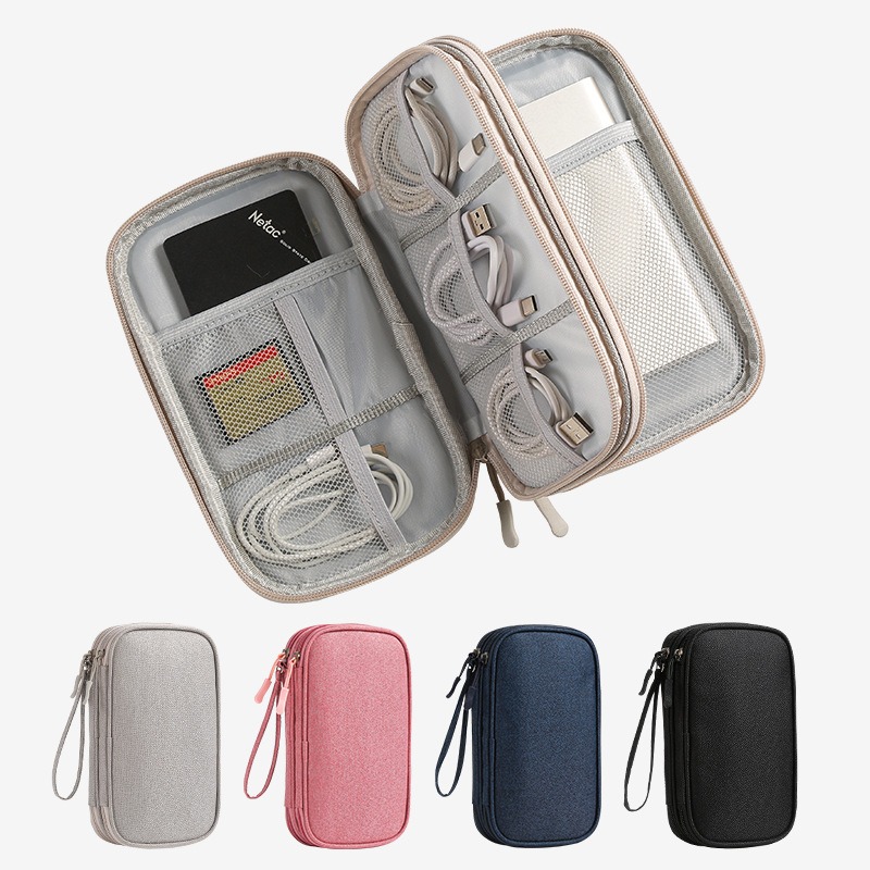 Classic All-Match Travel Portable Storage Bag USB Data Cable Storage ...