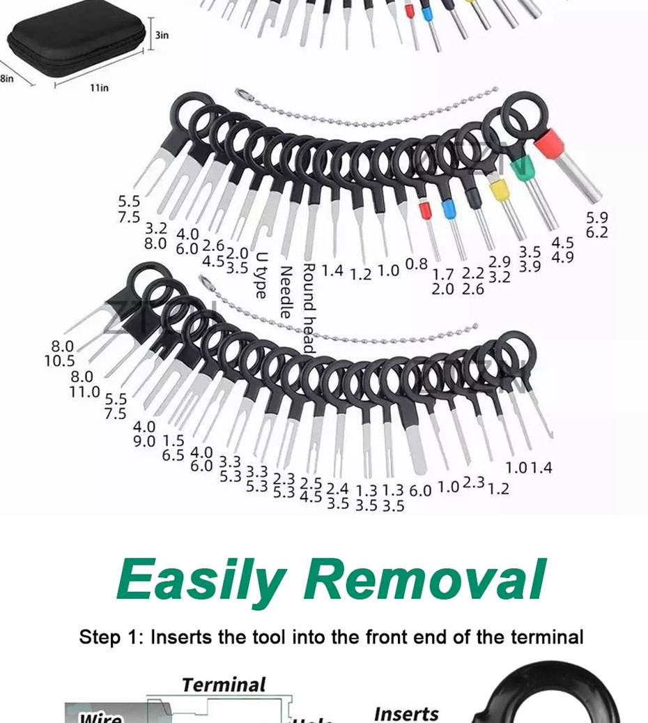 SEAMETAL 41/59pcs Car Terminal Removal Kit Box Wire Plug Connector ...