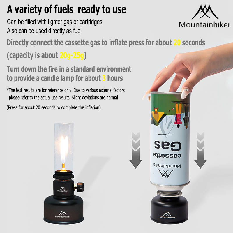 New Portable Camping Gas Candle Lamp Light Compact Butane Gas Light ...