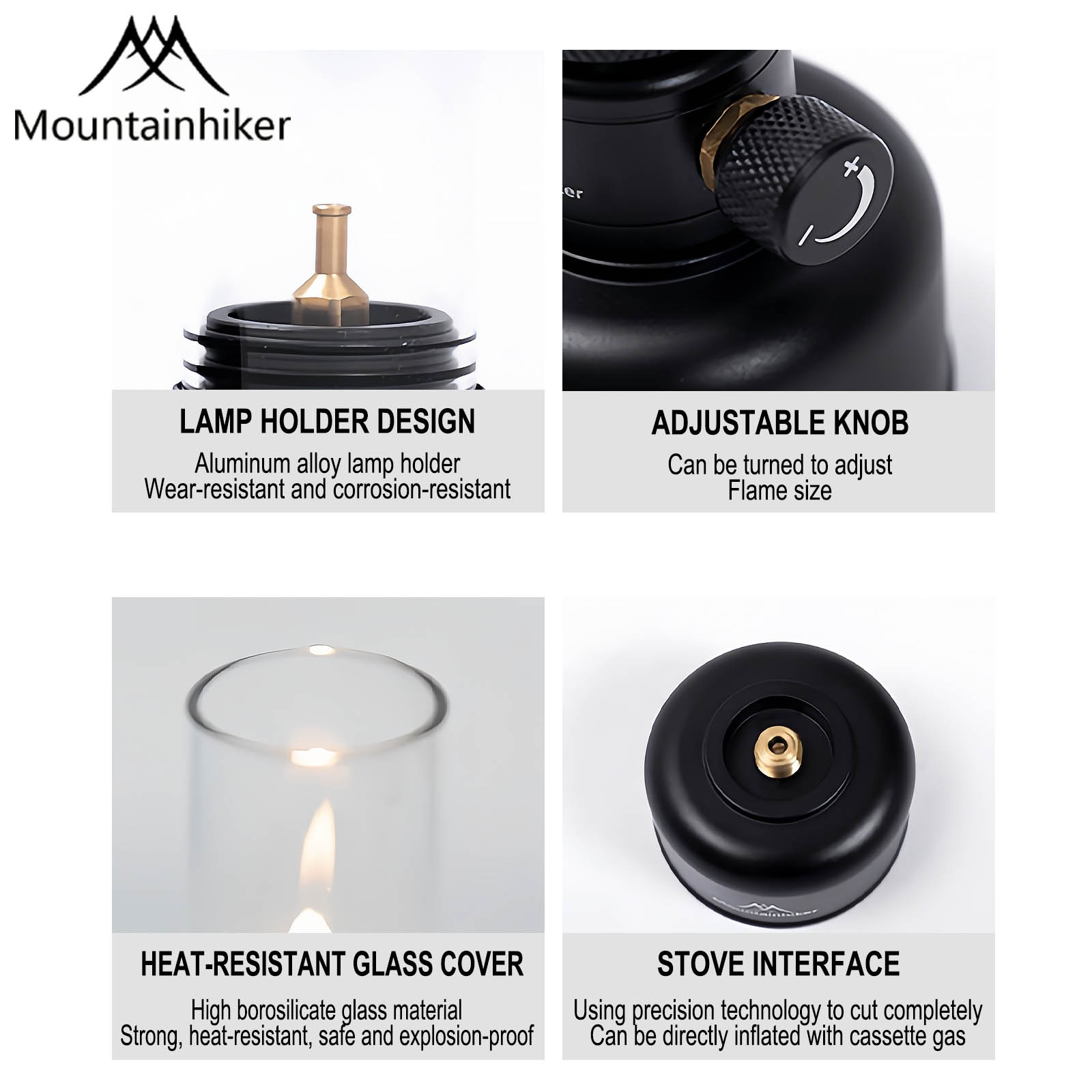 New Portable Camping Gas Candle Lamp Light Compact Butane Gas Light ...