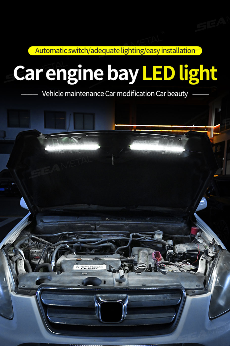SEAMETAL Car Under Hood LED Light Bar Engine Work Inspection Repair ...