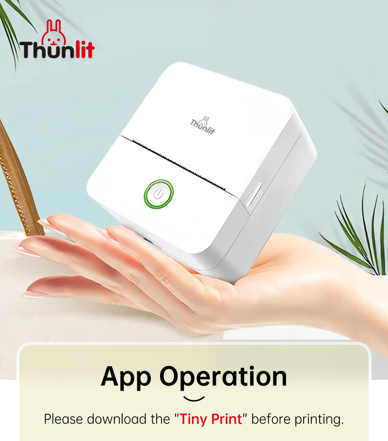 Thunlit Mini Portable Printer Pocket Phone Printer Photo Printer ...
