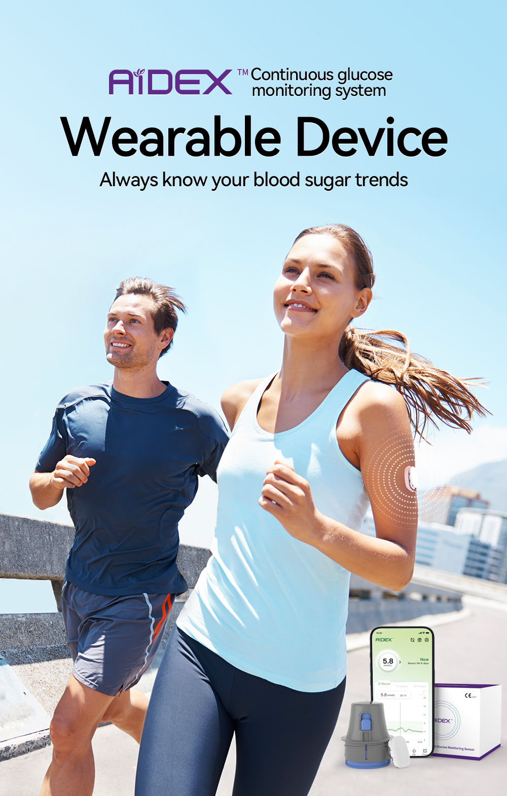 Microtech Medical AIDEX G7 CGM Continuous Glucose Monitoring System No ...