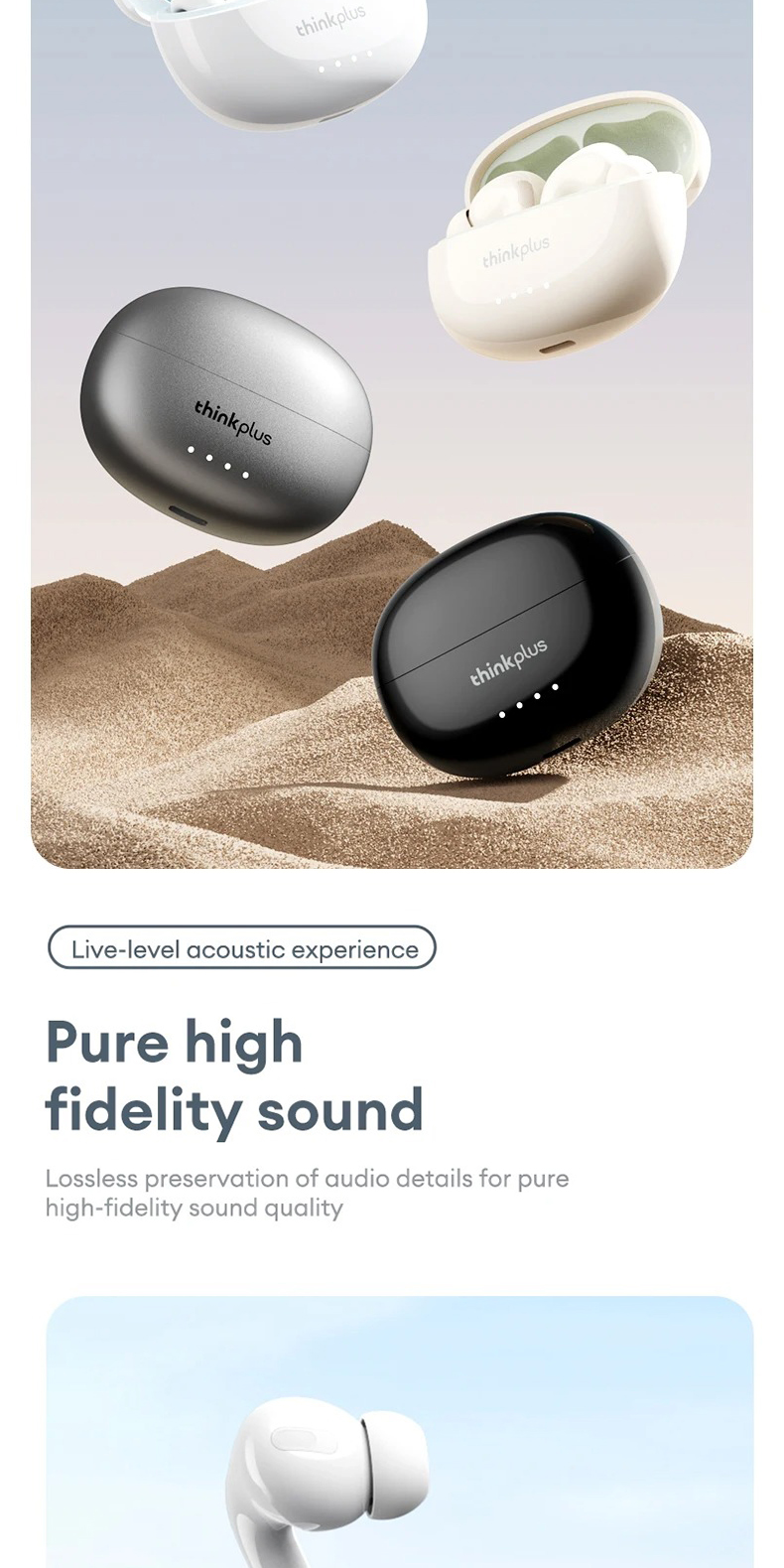 Lenovo LP5 Pro Gaming Bluetooth Earphone HiFi Stereo Low Latency ...