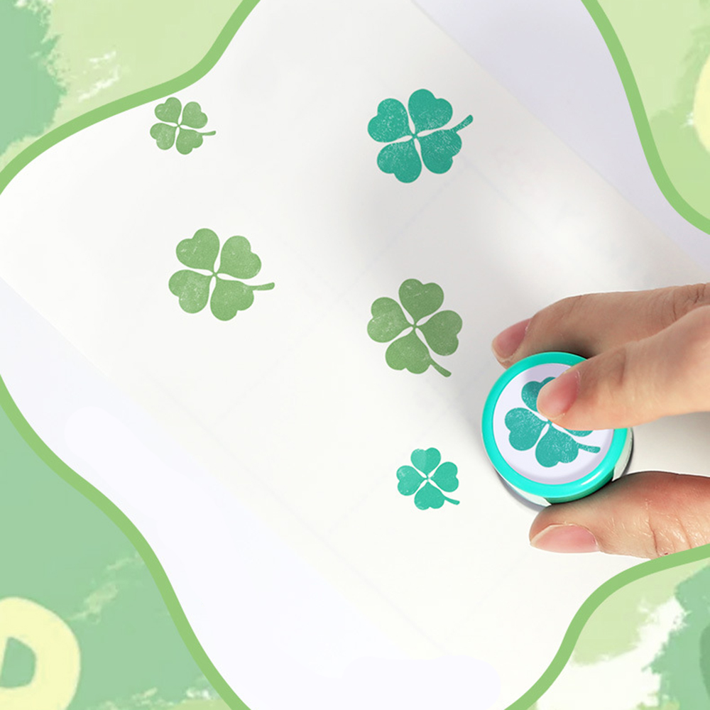 Four Leaf Clover Stamp for Scrapbooking , Green Plant Flower Decorative ...