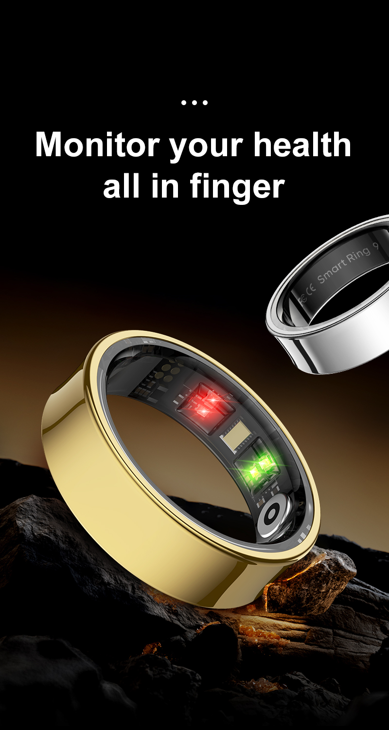 Qring Waterproof Men Women's Ring R09 Smartring Connected Fitness ...