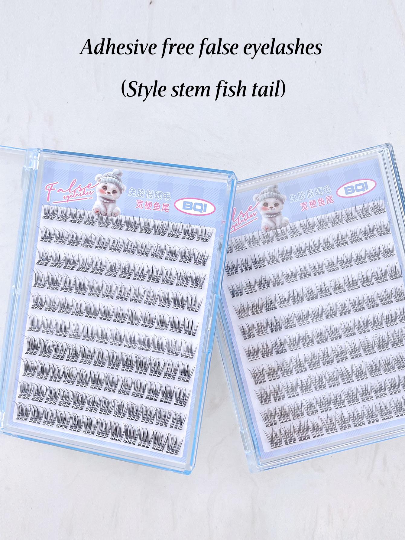 Glue-Free False Eyelashes Large Capacity 10 Rows Single Cluster Wide ...