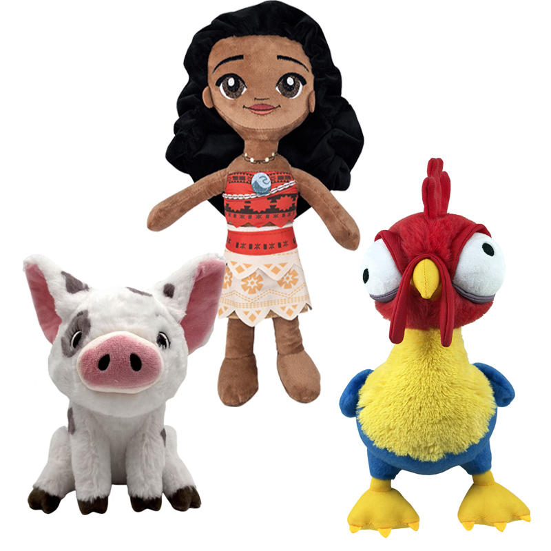 Movie Moana 2 Plush Toy Maui Moyana Heihei Pua Pig Pet Stuffed Doll ...