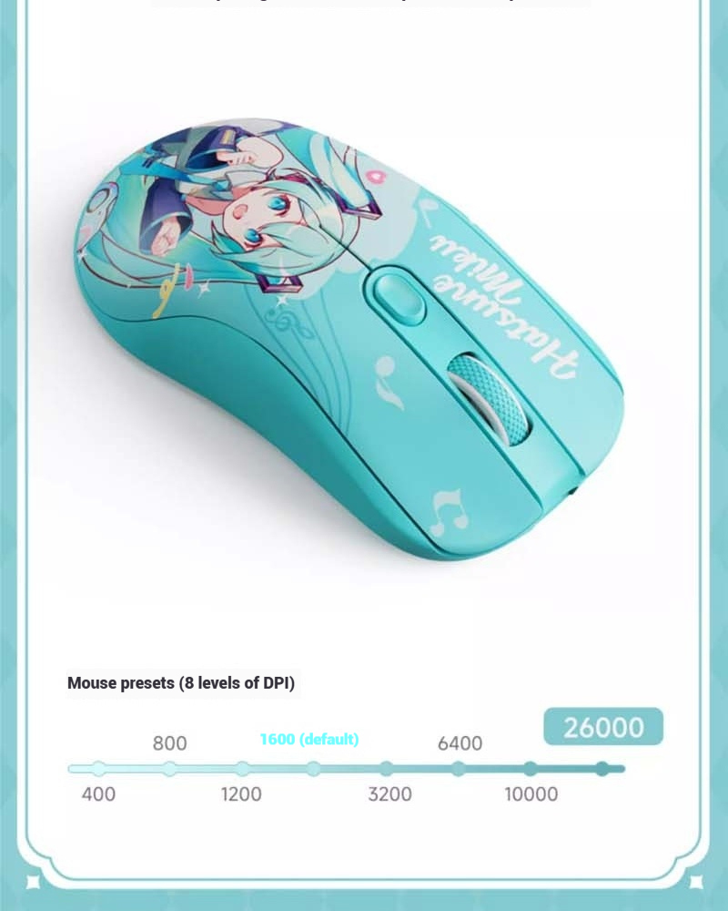 AKKO AG ONE Hatsune Miku IP co-branded Gaming Mouse three-mode Wireless ...