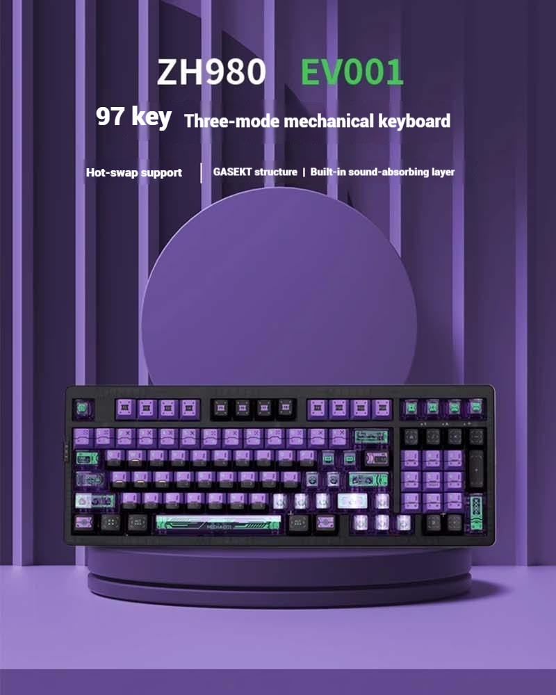 Zornher ZH980 EV001 Wireless three-mode connection full key no impact ...