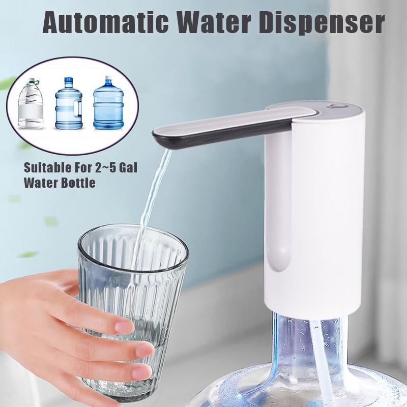 Portable Automatic Water Bottle Dispenser Pump USB Rechargeable Water ...