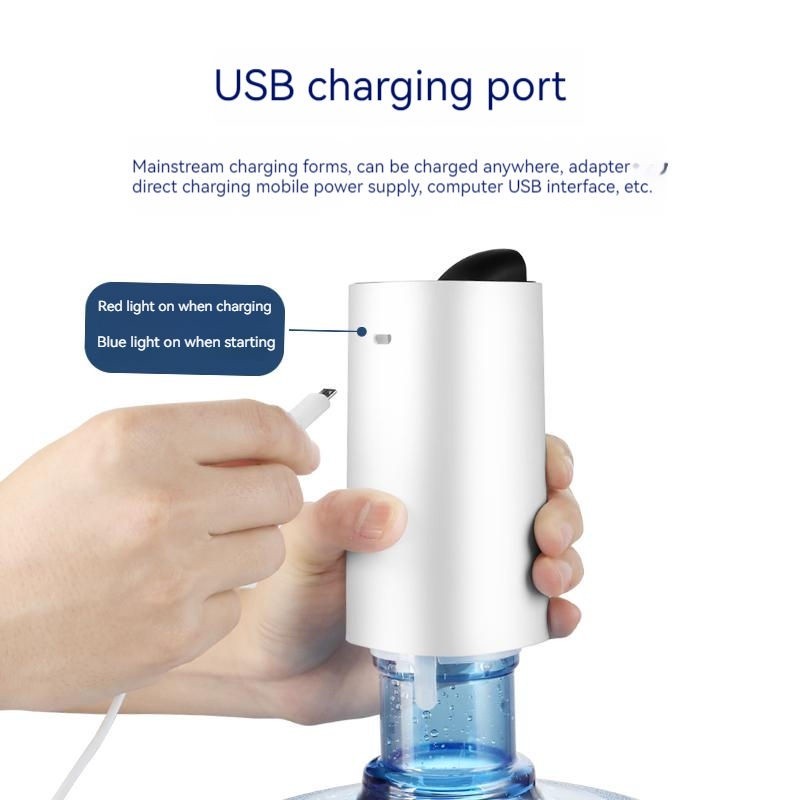 Portable Automatic Water Bottle Dispenser Pump USB Rechargeable Water ...