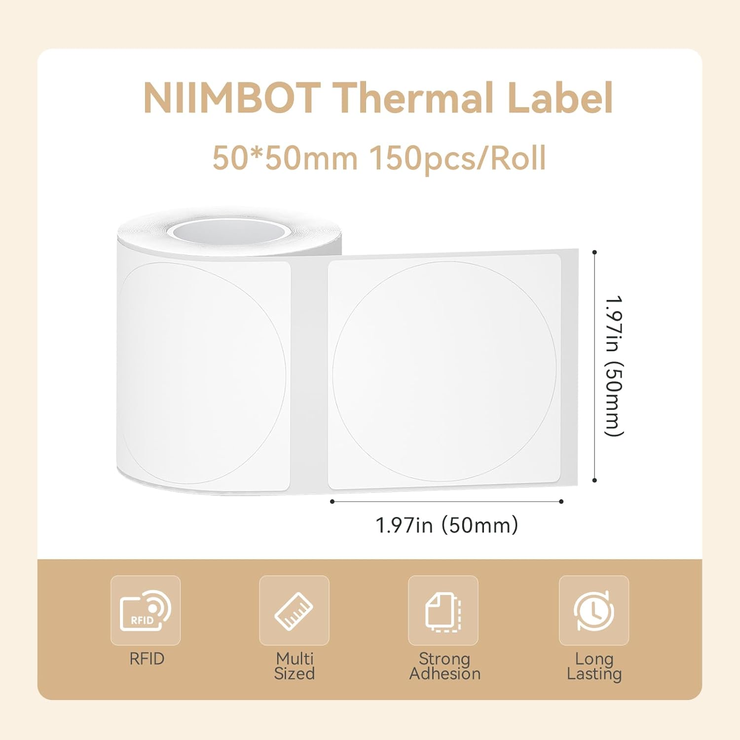 NIIMBOT Round Label Paper For NIIMBOT B1 B21 B31 B3S Label Maker ...