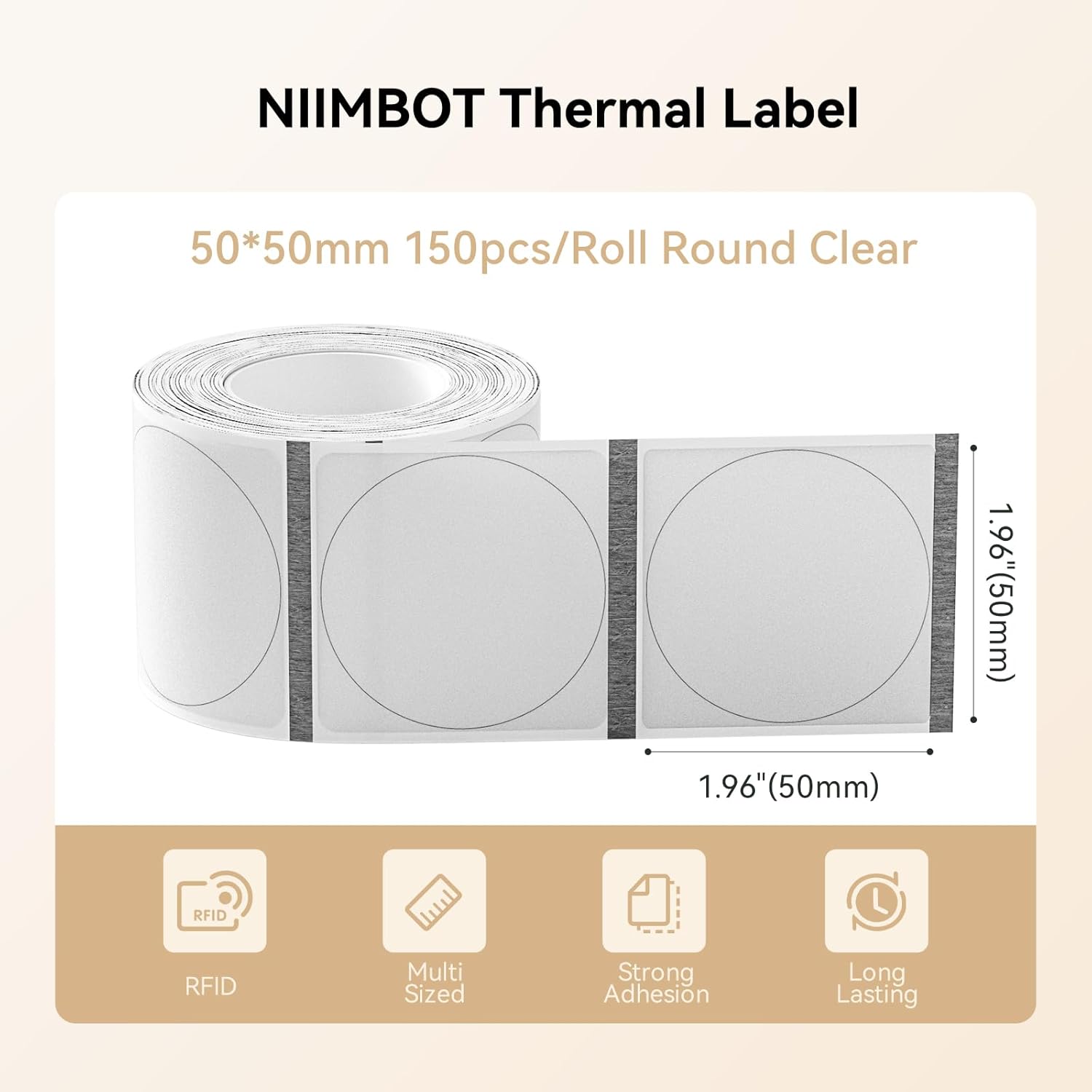 NIIMBOT Round Label Paper For NIIMBOT B1 B21 B31 B3S Label Maker ...