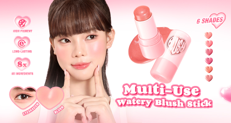 PINKFLASH 2-in-1Blush Stick Hydrating Cheek & Eye shadow 6 Colors ...