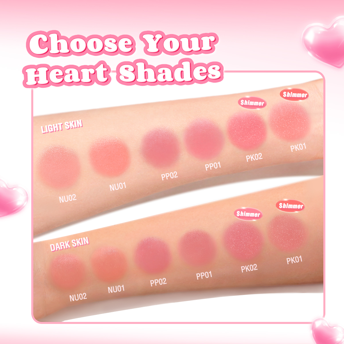 PINKFLASH 2-in-1Blush Stick Hydrating Cheek & Eye shadow 6 Colors ...