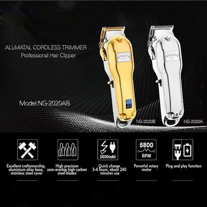 Wmark NG-2020B Wireless Metal Hair Clipper with Lcd Display 2500mah ...