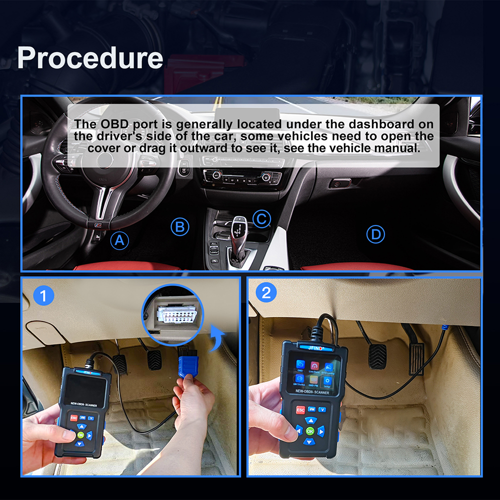 【Pilipino Menu】JFIND JF700 OBD2 Scanner for Honda Yamaha Motorcycle Car ...