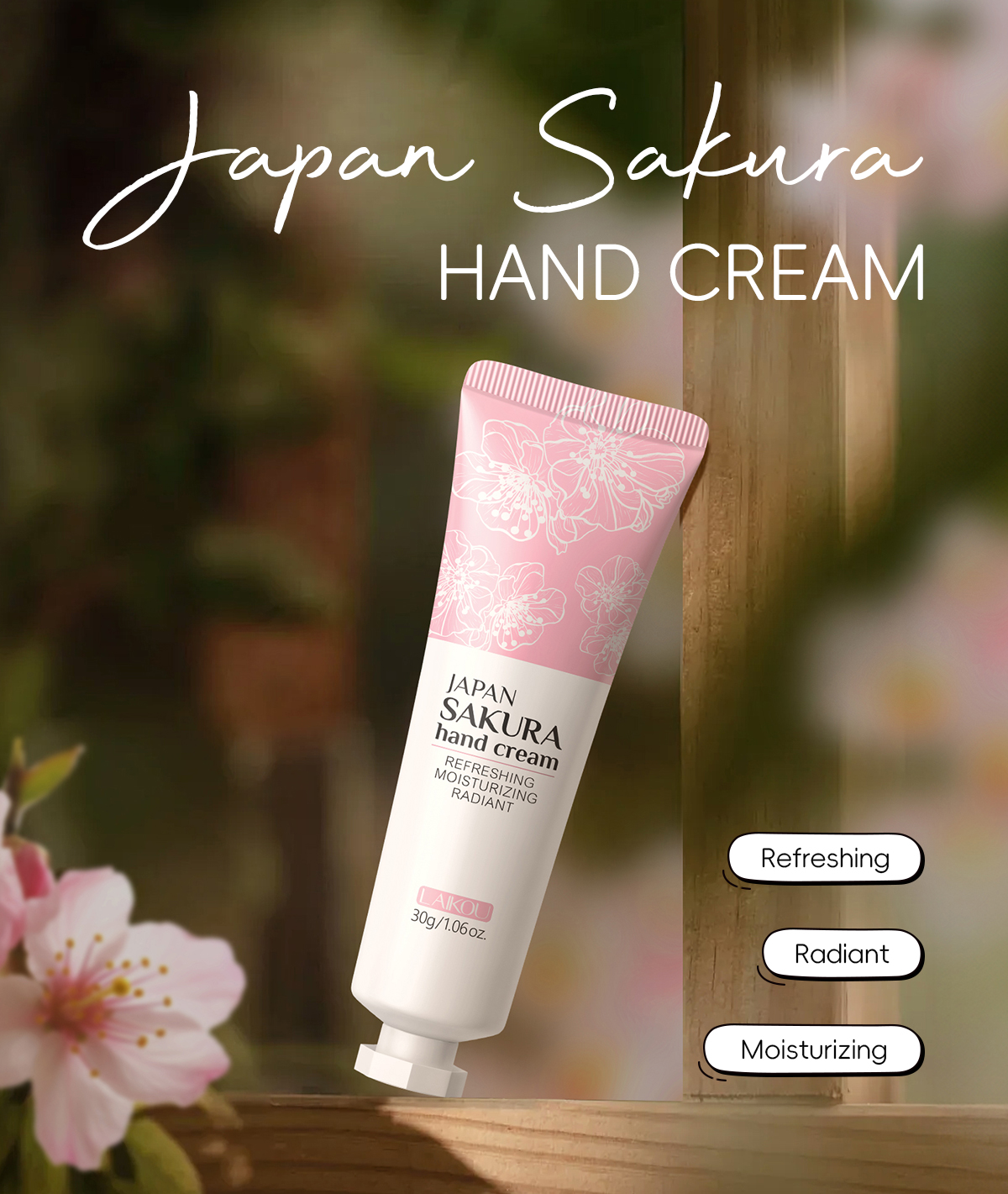 L AIKOU Sakura Hand Cream 30g Smooth Hand Moisturizing Nourishing For ...
