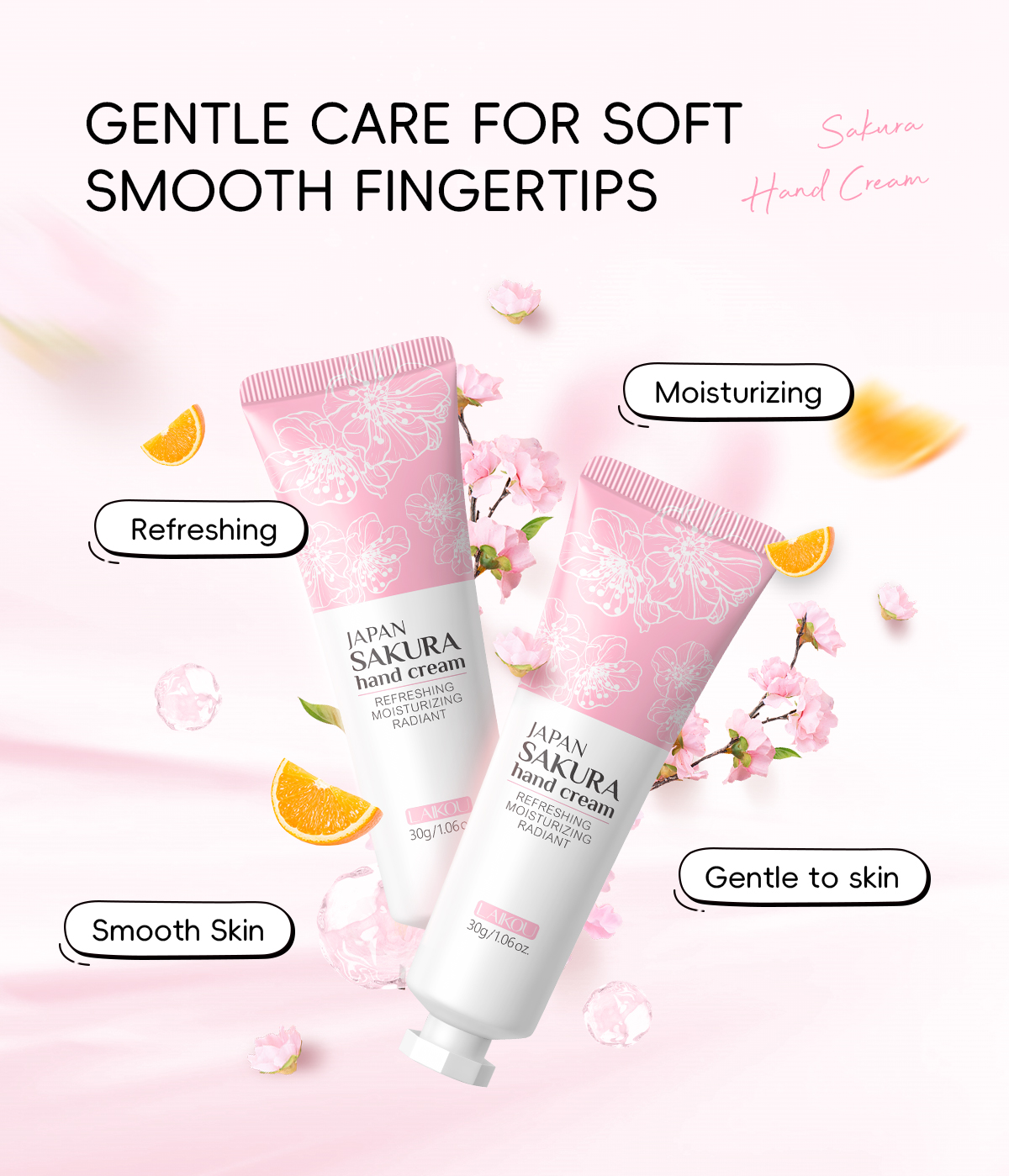 L AIKOU Sakura Hand Cream 30g Smooth Hand Moisturizing Nourishing For ...