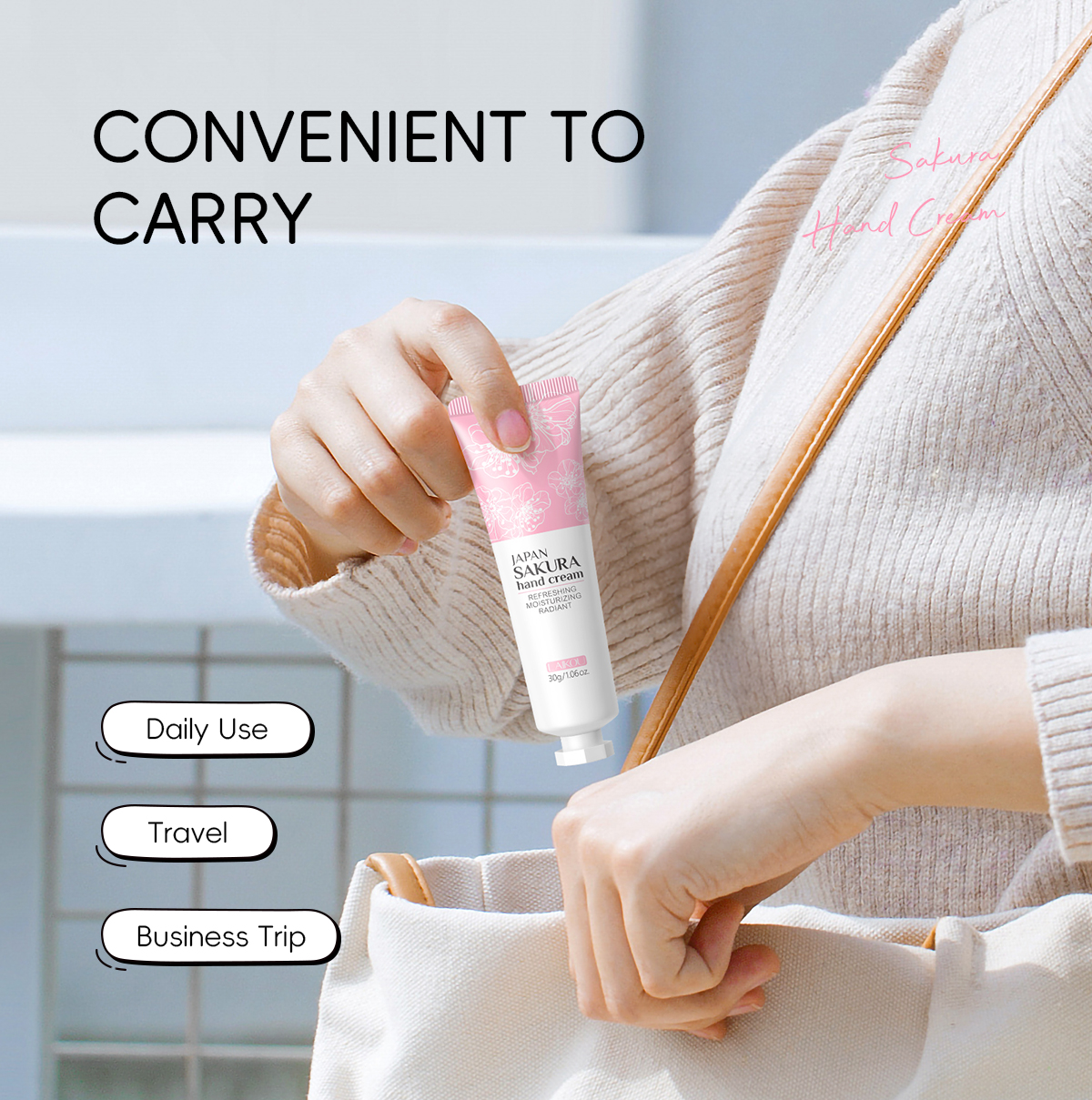 L AIKOU Sakura Hand Cream 30g Smooth Hand Moisturizing Nourishing For ...
