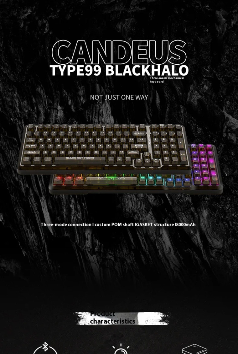 CANDEUS T99 three mode customized mechanical keyboard, GASKET structure ...
