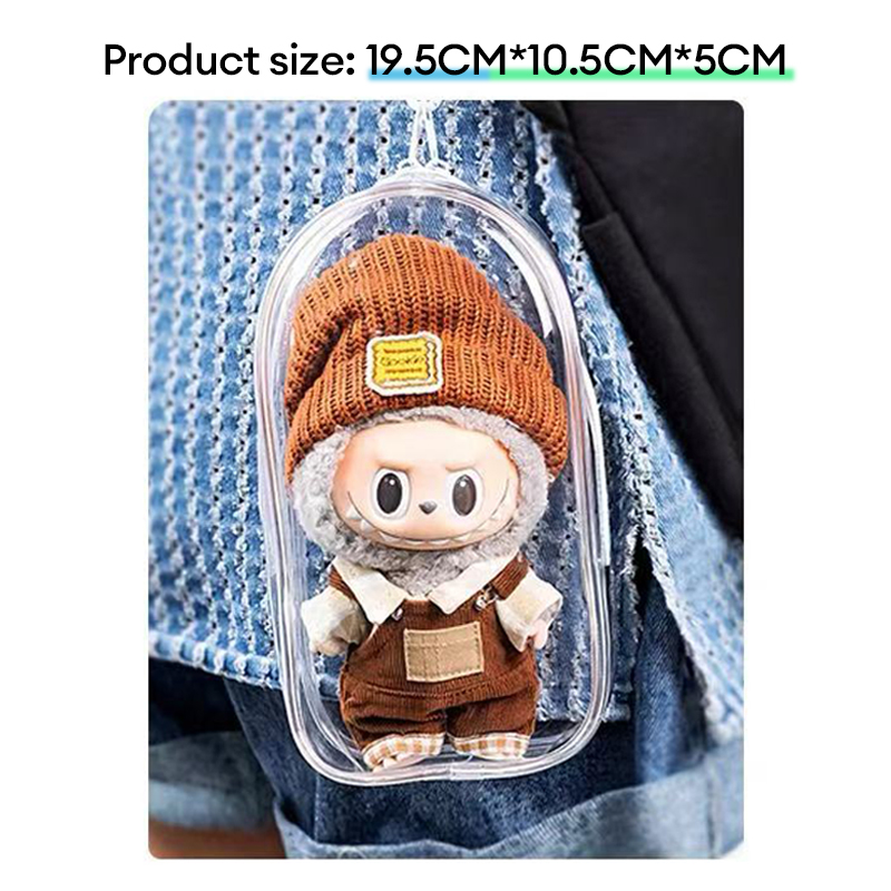 GVG LABUBU Doll Outdoor Bag POPMART Acrylic Bag Box Doll Bag Keychain ...