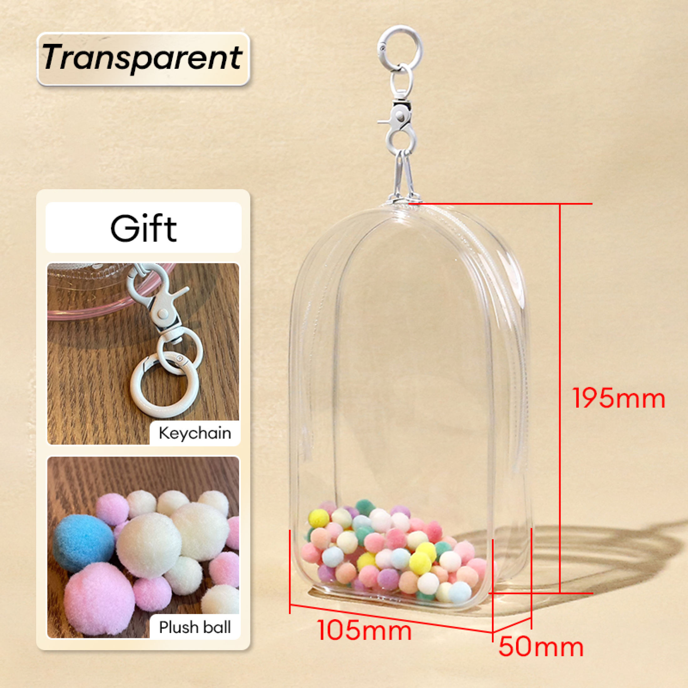 GVG LABUBU Doll Outdoor Bag POPMART Acrylic Bag Box Doll Bag Keychain ...