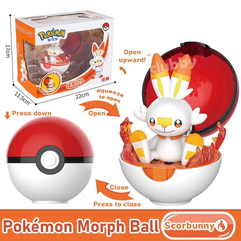 pokemon action figure ball Pikachu Mimikyu figure pokeball toy anime ...