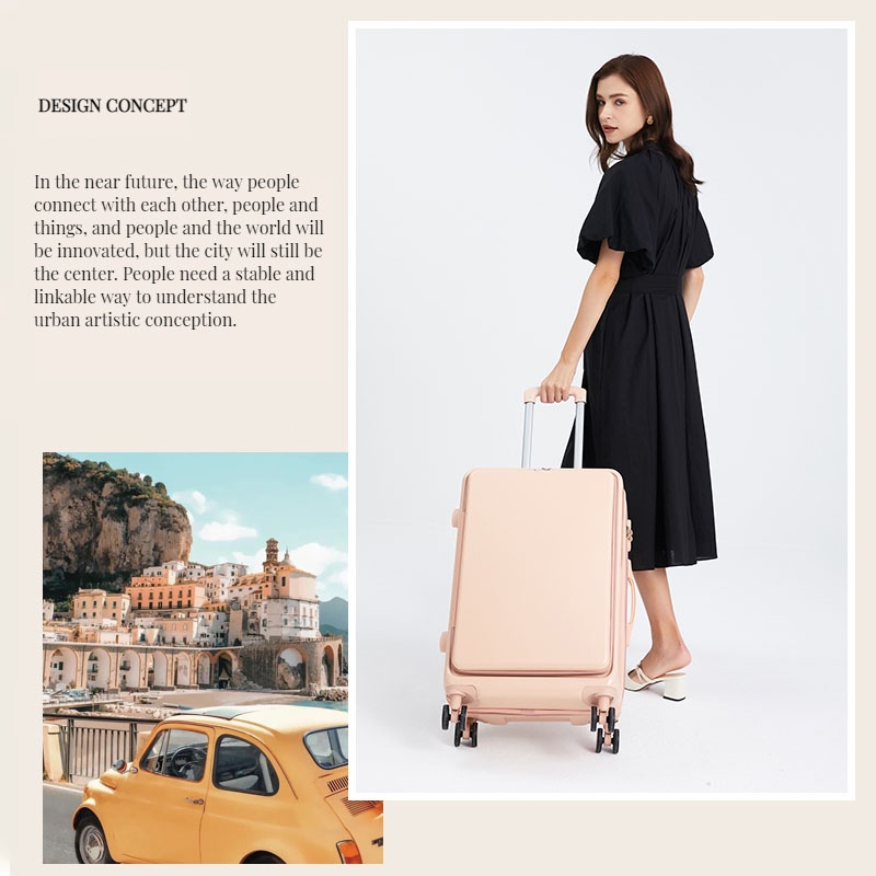 MINIFA 20/24/26 Inch Front/Side Open Luggage Suitcase Trolley Case ...