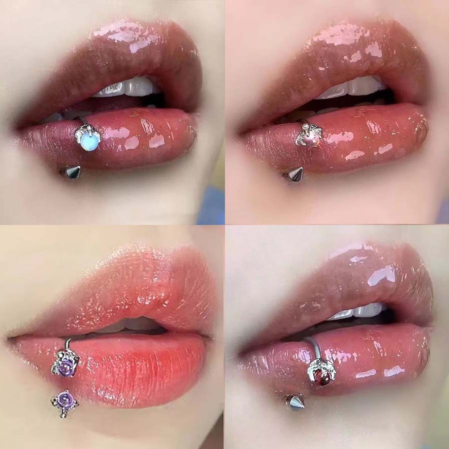 1Pc Titanium Steel Lip Rings-C-shaped Lip Ring-Fashion Lip Piercing ...
