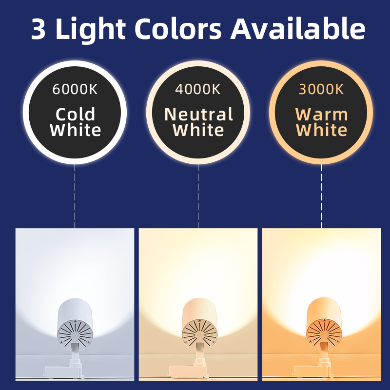 CHUANGYANG Full Set Led Tack Light Tricolor Rail Warm Light Ceiling ...