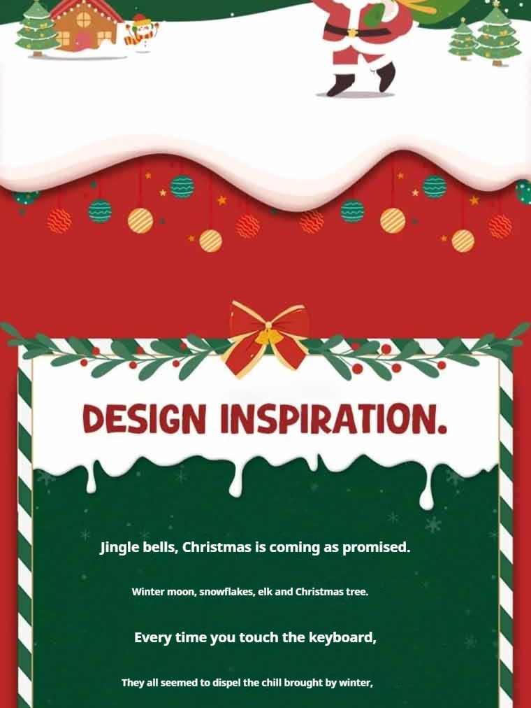 AKKO Christmas Wonderland keycaps 137 pieces complete set MOG 3D PBT ...